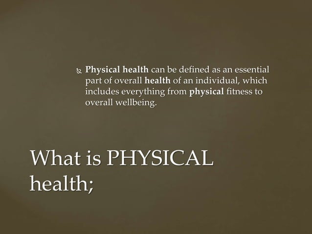 Mental and physical well being adf | PPTX | Mental Health | Diseases ...