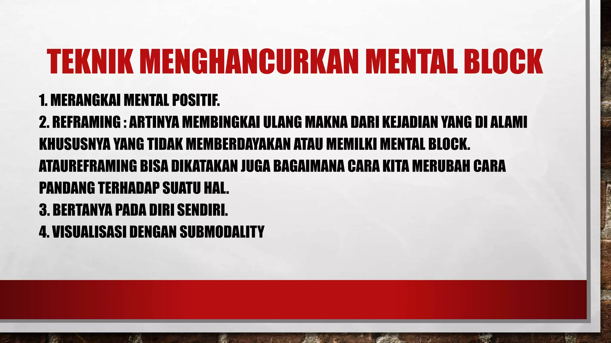 Mental block | PPTX