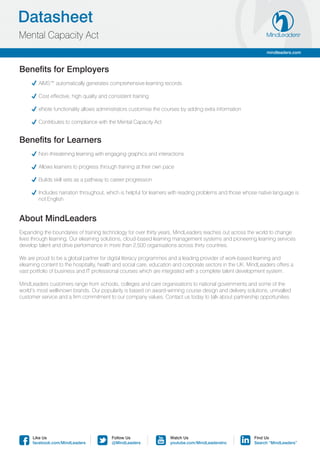 Mental Capacity Act eLearning | PDF