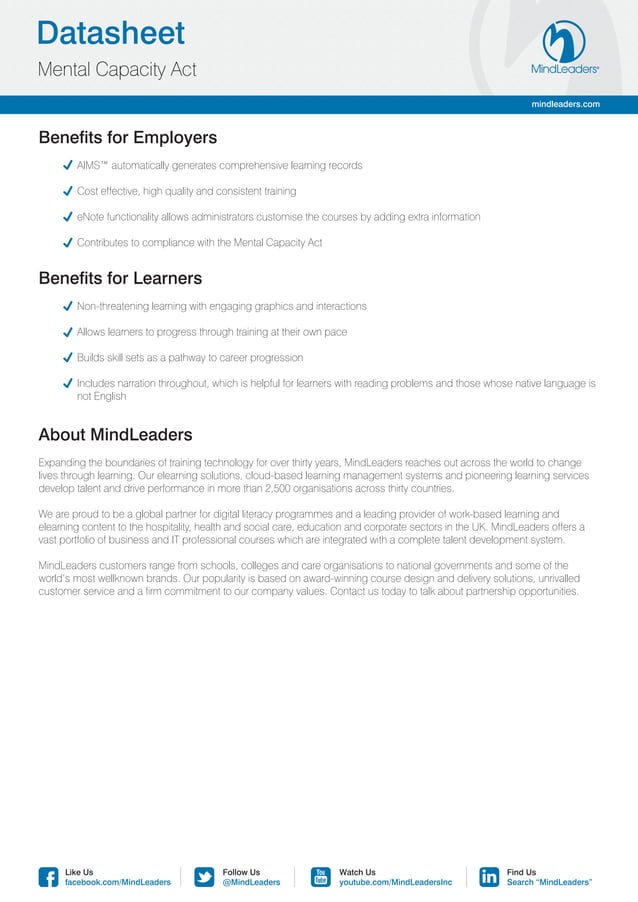 Mental Capacity Act eLearning | PDF