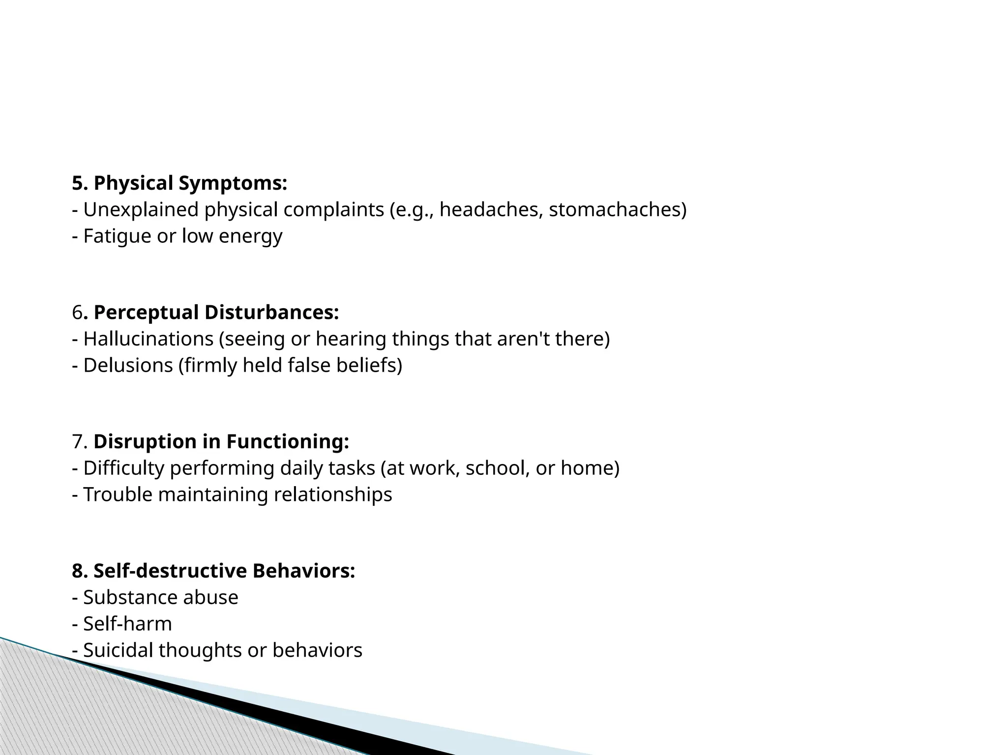 mental disorder ,types , symptoms defence mechanisms | PPTX