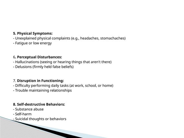mental disorder ,types , symptoms defence mechanisms | PPTX