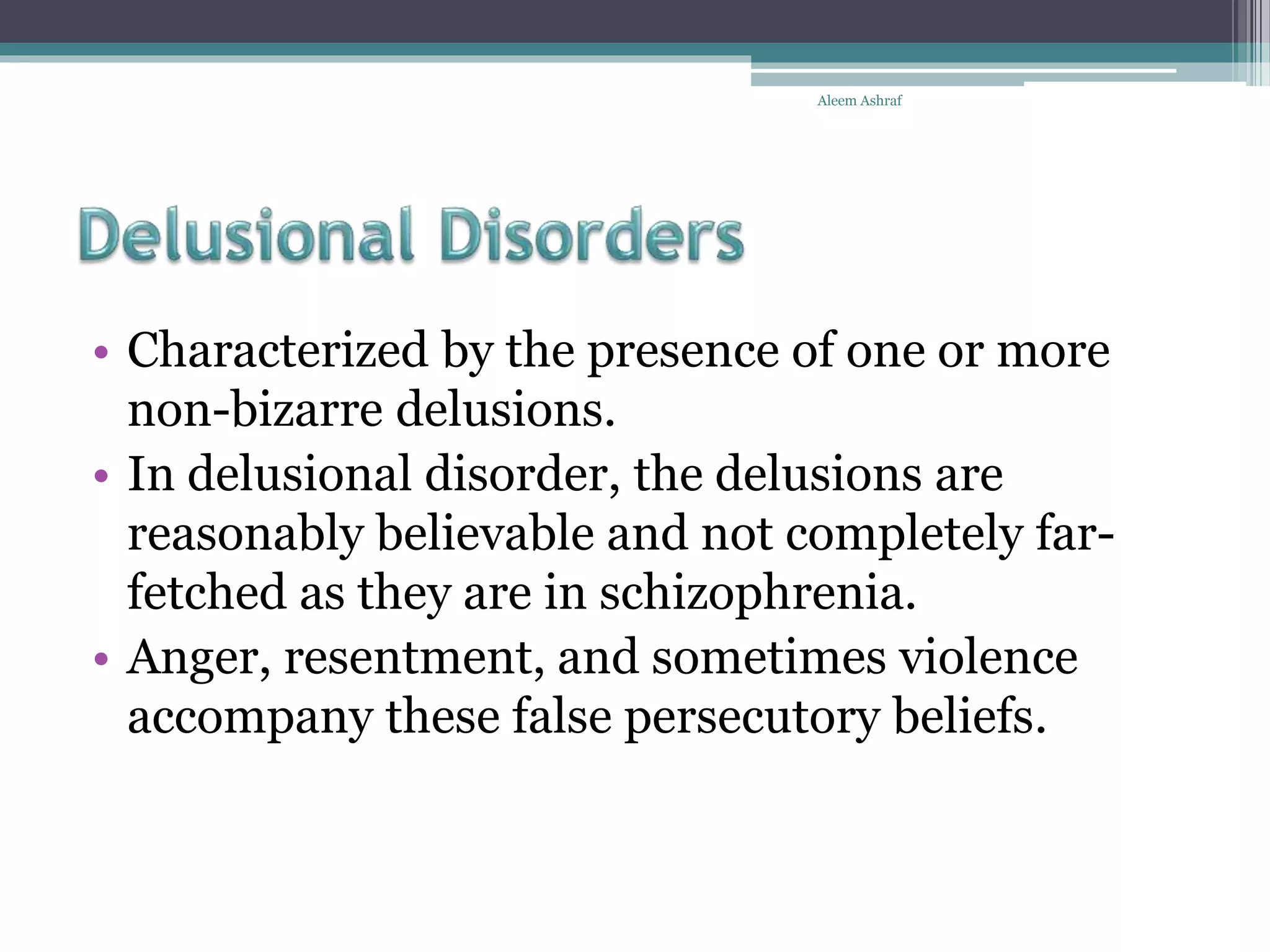 Crime & Mental Disorders | PPTX