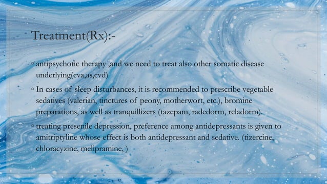 Mental disorders of presenile and senile age | PPT