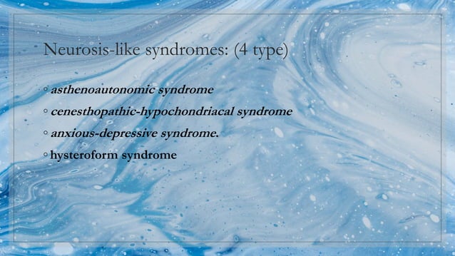 Mental disorders of presenile and senile age | PPT