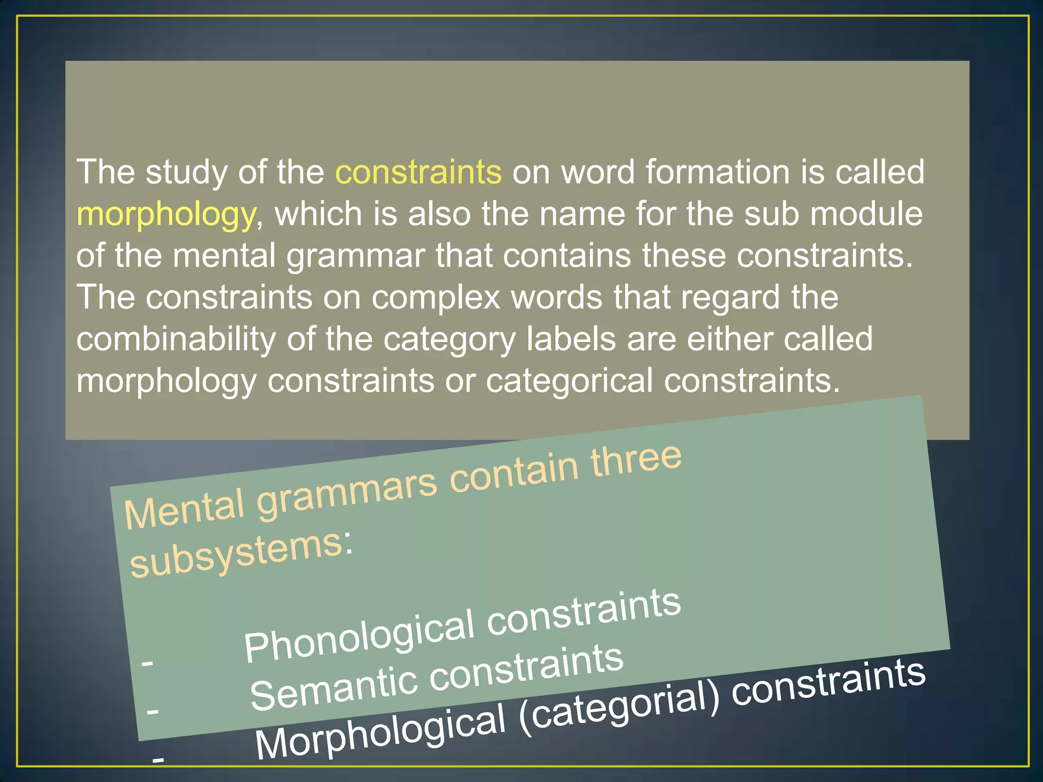 Mental grammar | PPTX