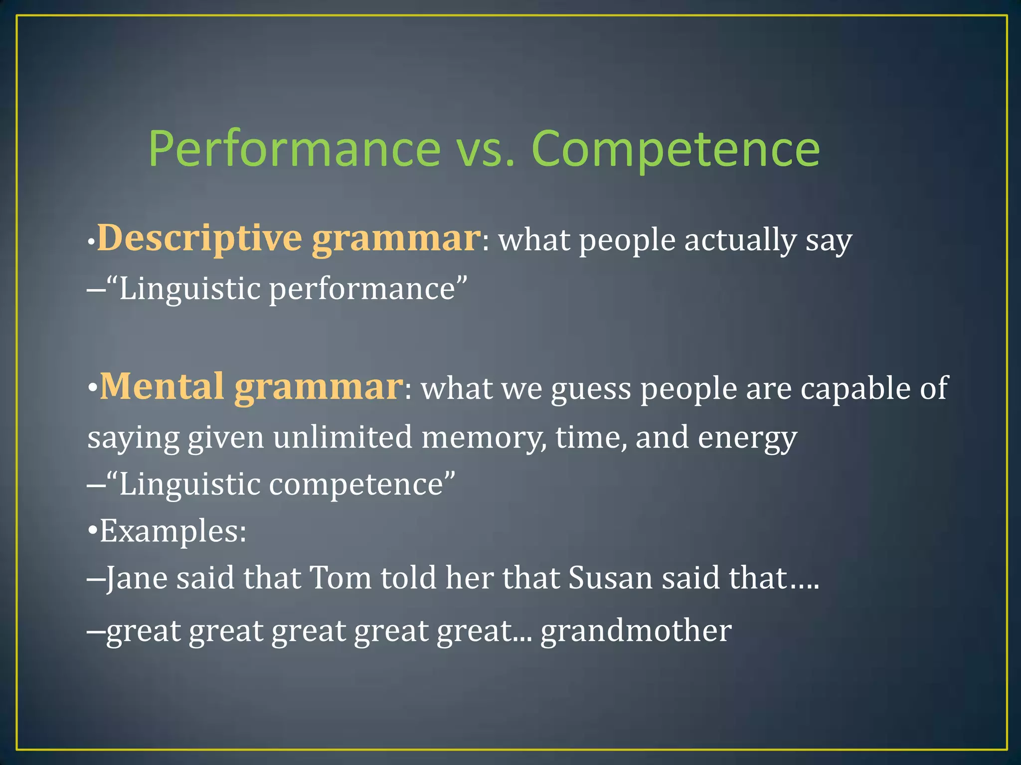 Mental grammar | PPTX