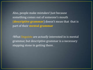 Mental grammar | PPTX