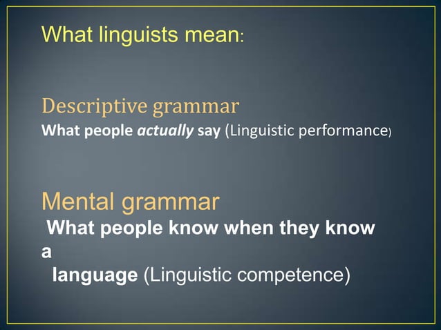 Mental grammar | PPTX