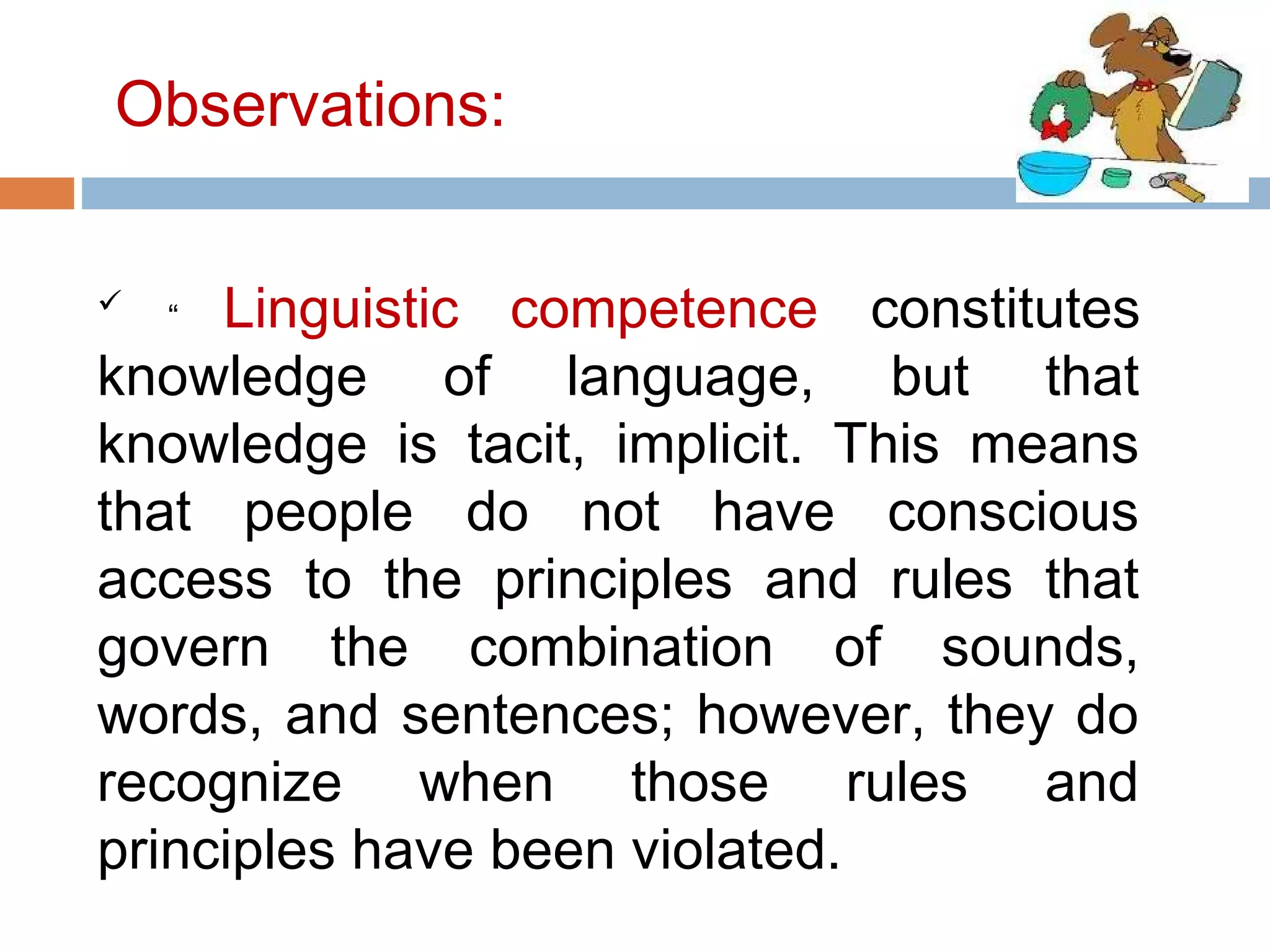 Mental Grammar-Descriptive Grammar (Competence Grammar, Linguistic ...