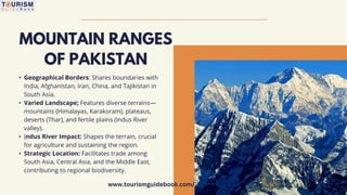 Mountain Ranges Of Pakistan From Tourism Guide Book | PPT