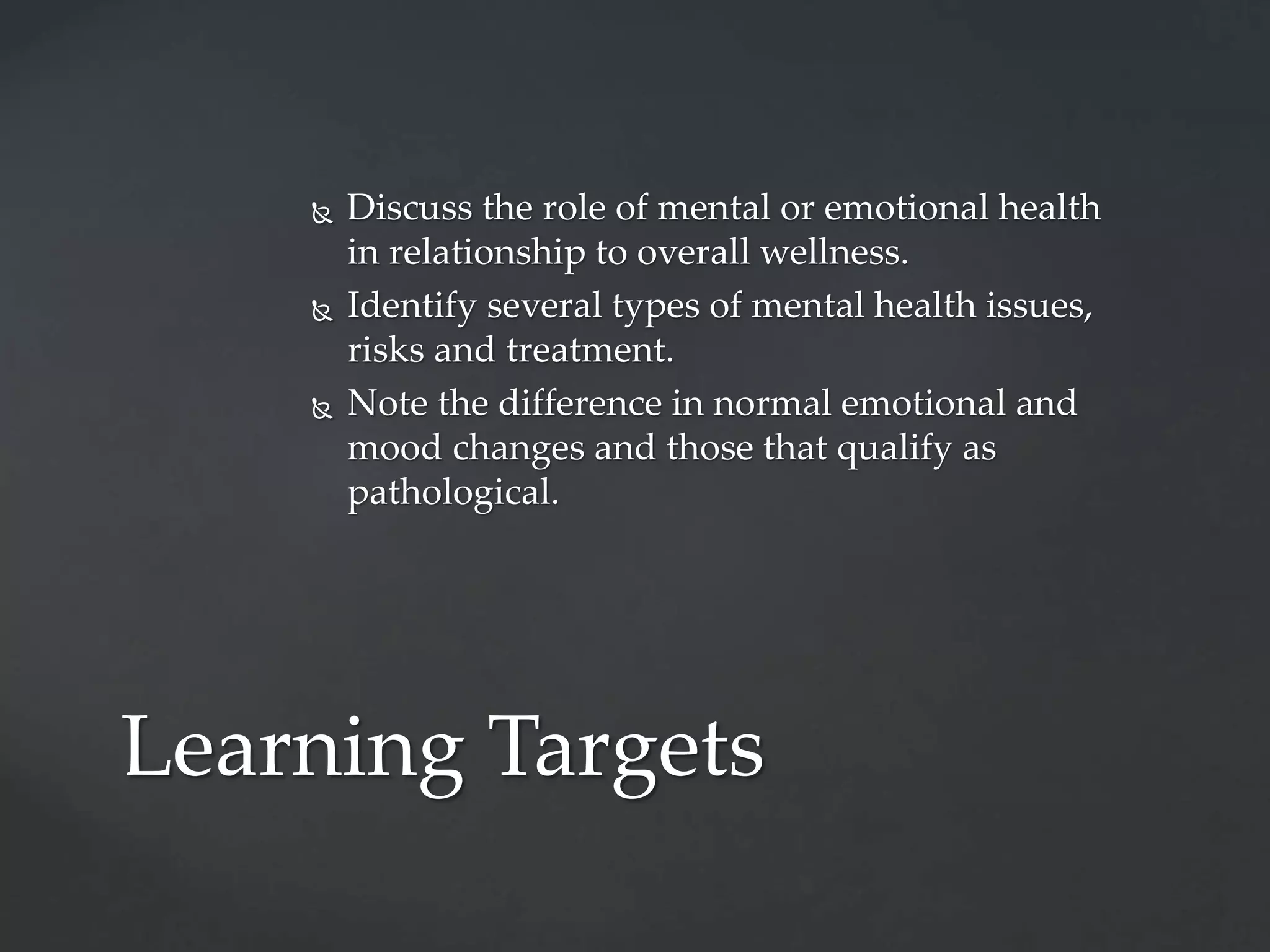 Mental health for IHS | PPTX