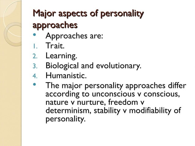 mental health psycology of personality ppt | PPT