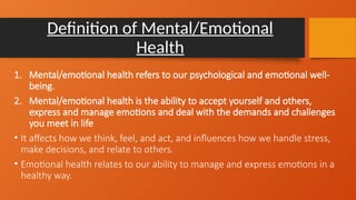 Mental Health and factors associated with | PPTX