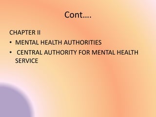 Mental health act | PPTX