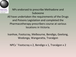 Mental health alcohol & drug nurse practitioner collaborative | PPT