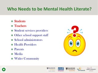 School Mental Health Literacy: The Foundation for Youth Mental Health ...