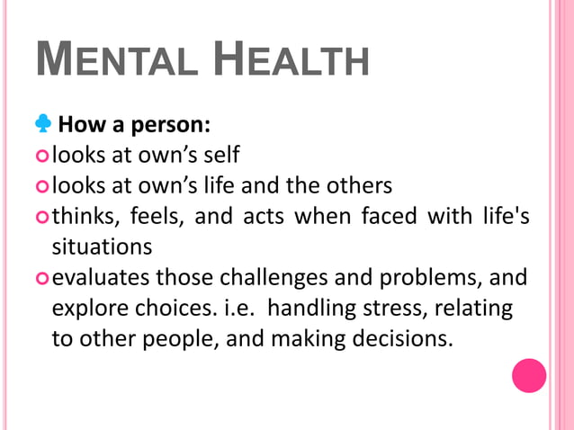 Mental Health and Hygiene | PPTX