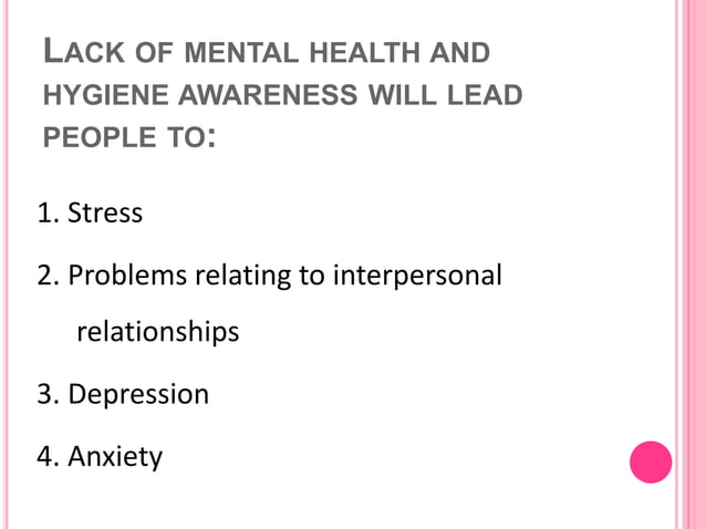 Mental Health and Hygiene | PPTX