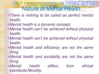 Mental Health and Mental Hygiene | PPTX