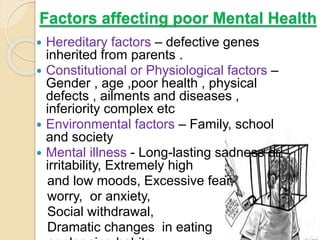 Mental Health and Mental Hygiene | PPTX