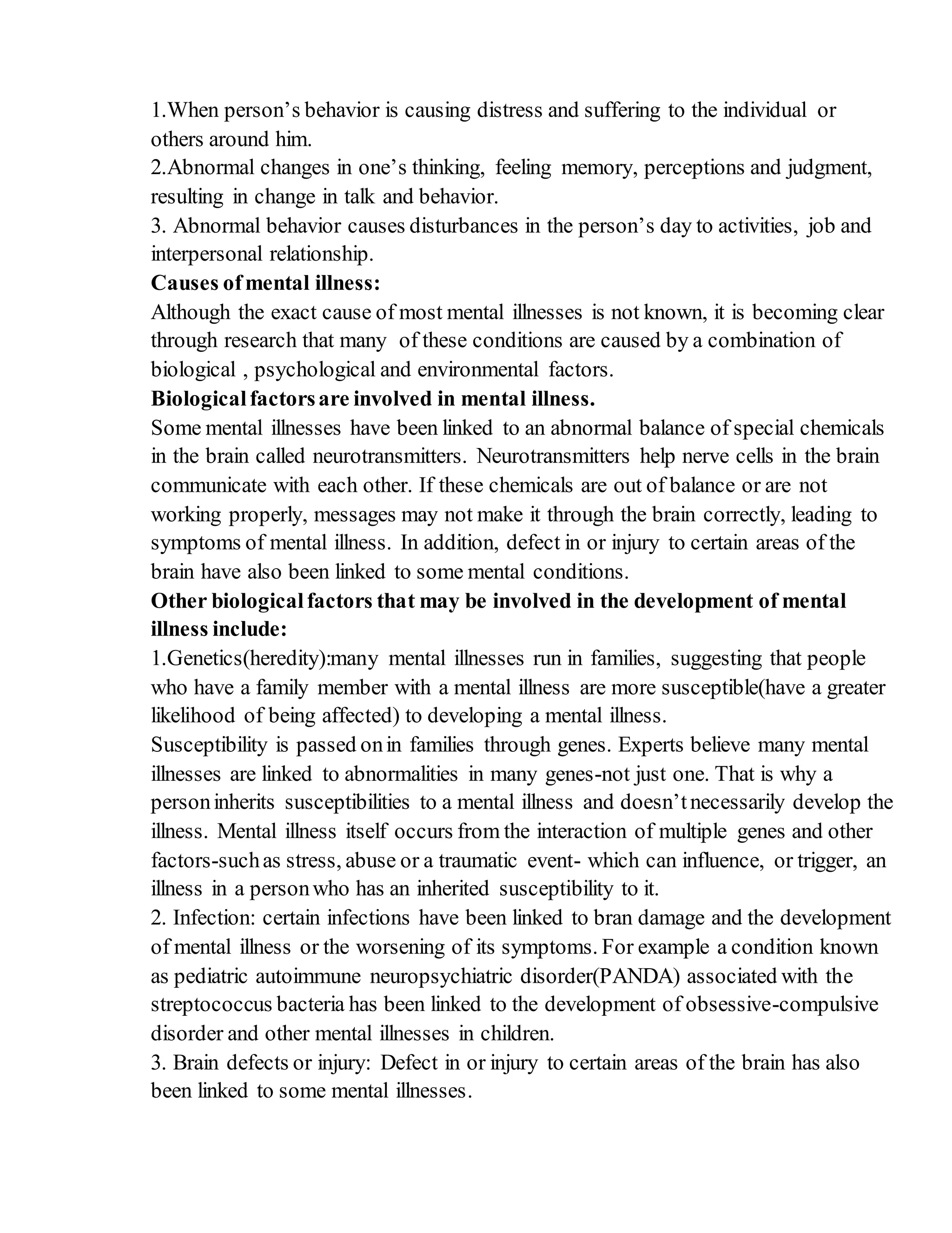 Mental health and mental illness | PDF