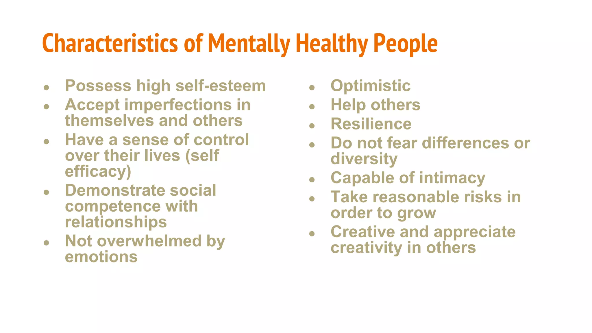 Mental health and stress | PPTX | Mental Health | Diseases and Conditions