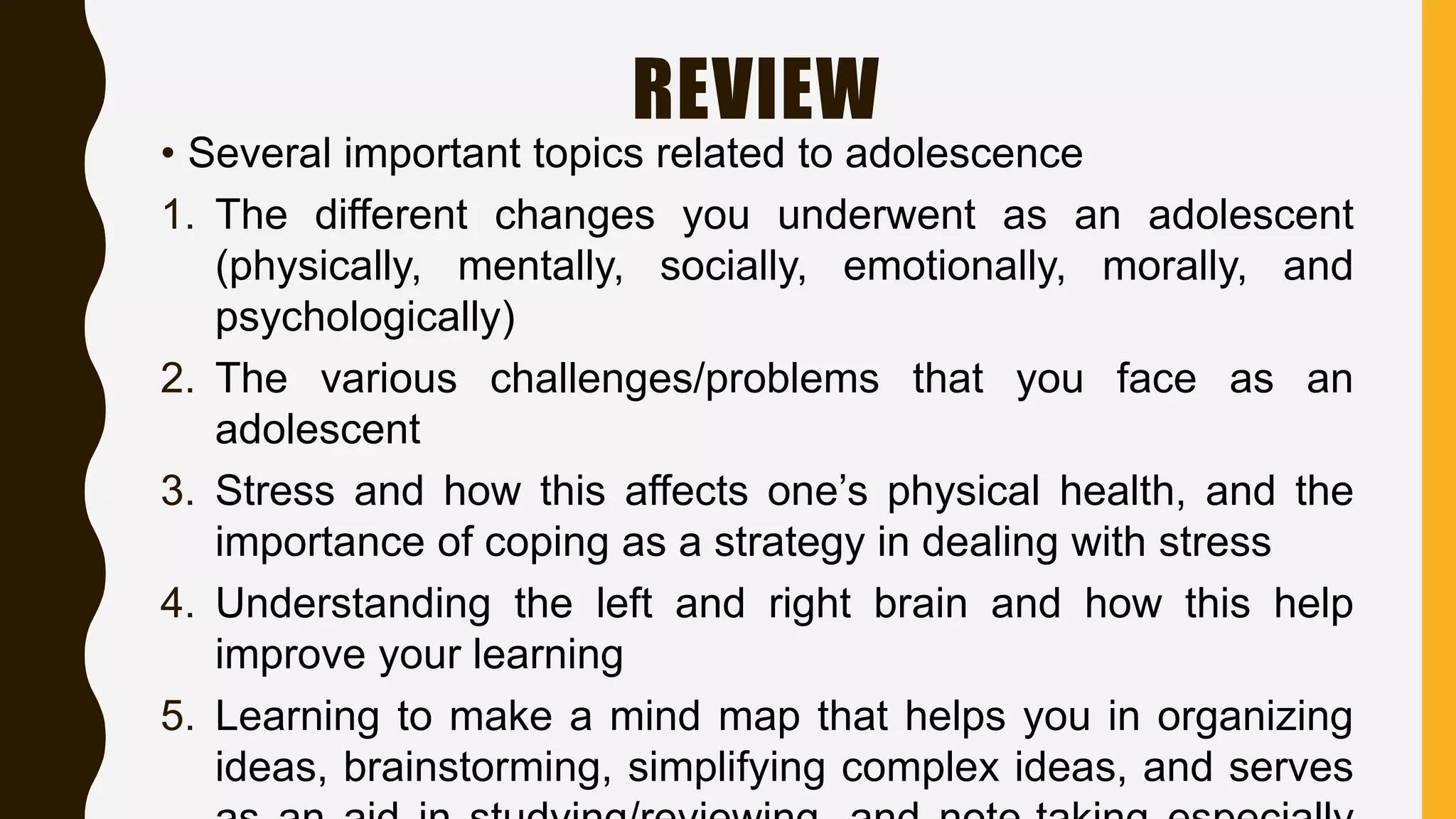Mental Health and Well-Being in Middle and Late Adolescence | PPTX