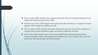 Mental health and wellbeing in the lgbt community | PPTX