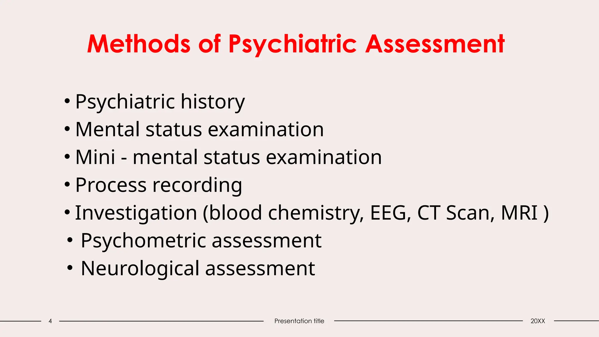 Mental Health Assessment in 5th semester bsc. nursing and also used in ...