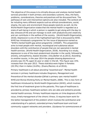 Mental health assignment (2) | DOCX