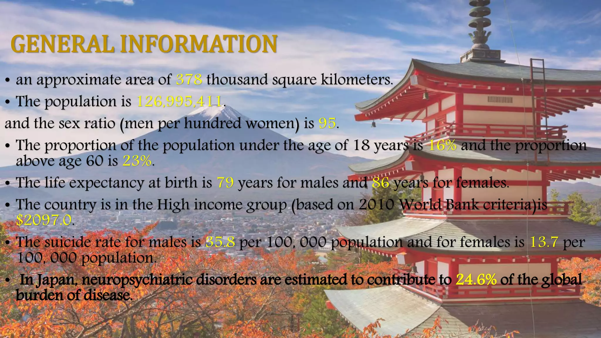 Mental health atlas 2011 country profiles.japan | PPT