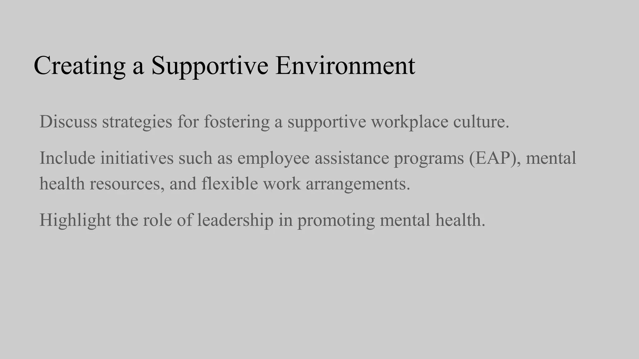 Mental Health Awareness in the Workplace | PPTX