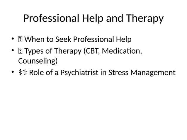 Mental Health Awareness and stress management | PPTX