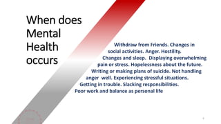 Mental health awareness presentation | PDF