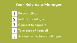 Mental Health Basics for Managers | PPT
