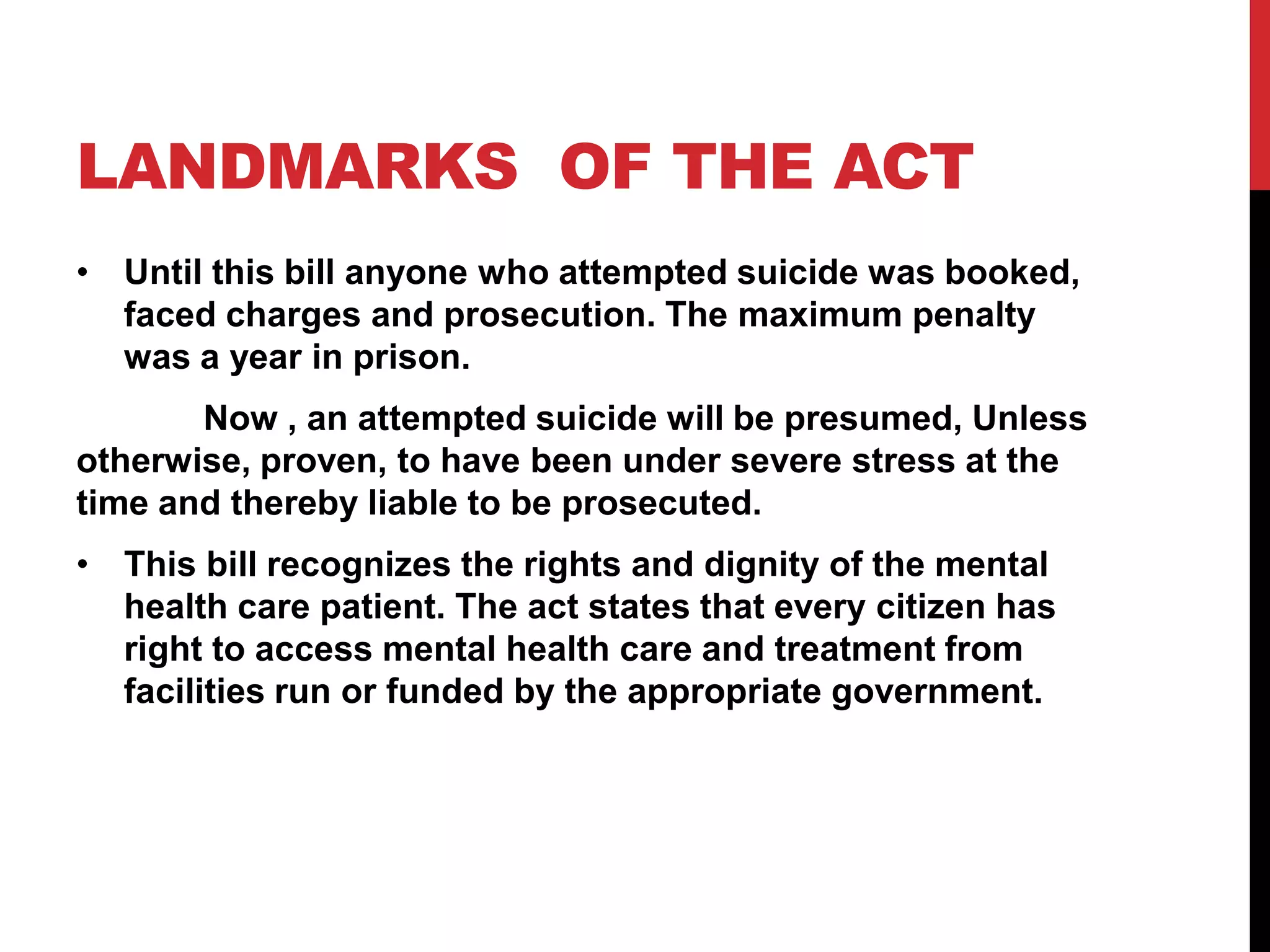 Mental health care act 2017 | PPTX