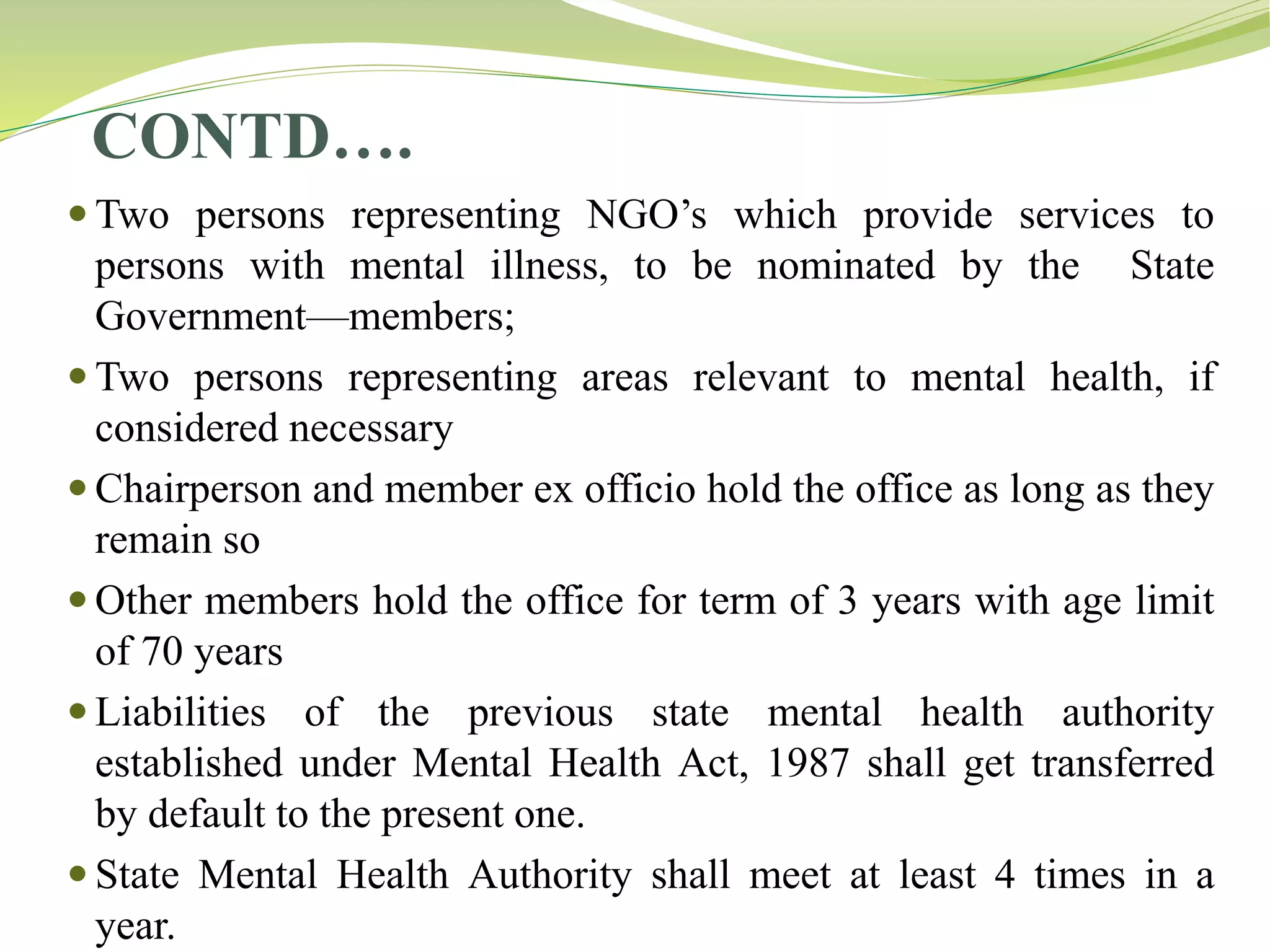 Mental Health Care Act, 2017 | PPTX