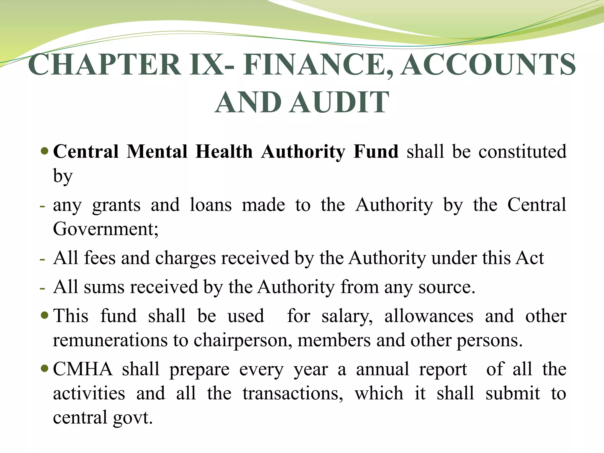 Mental Health Care Act, 2017 | PPTX