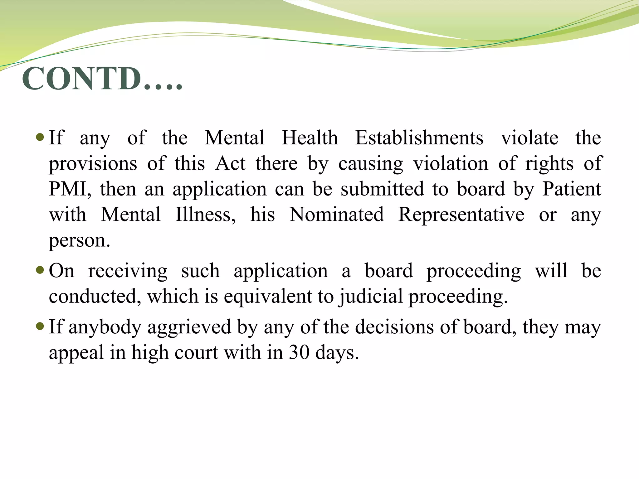 Mental Health Care Act, 2017 | PPTX