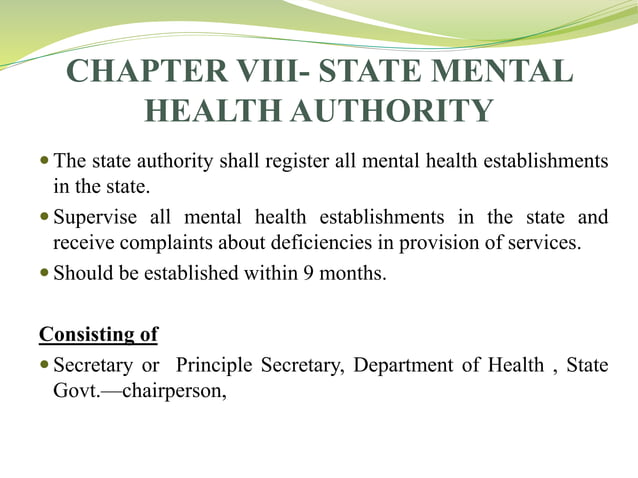 Mental Health Care Act, 2017 | PPTX