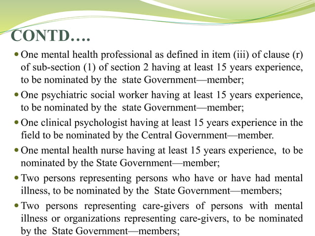 Mental Health Care Act, 2017 | PPTX
