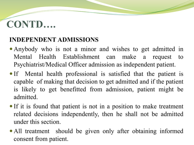 Mental Health Care Act, 2017 | PPTX