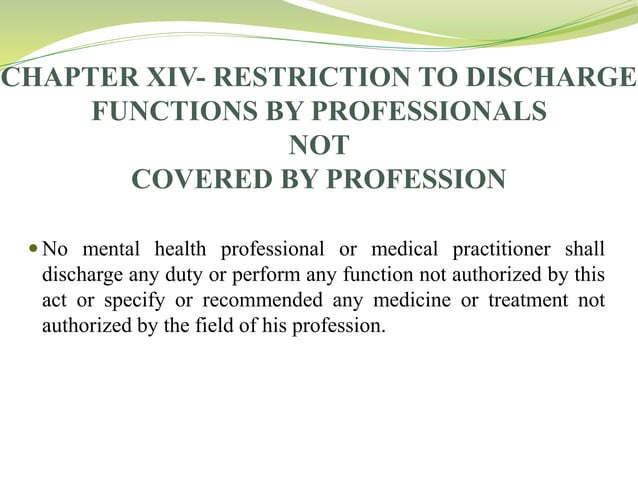 Mental Health Care Act, 2017 | PPTX
