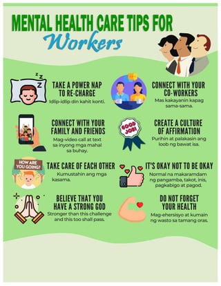 Mental health care tips for workers | PDF | Mental Health | Diseases ...