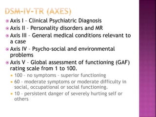 Mental health disorders | PPTX