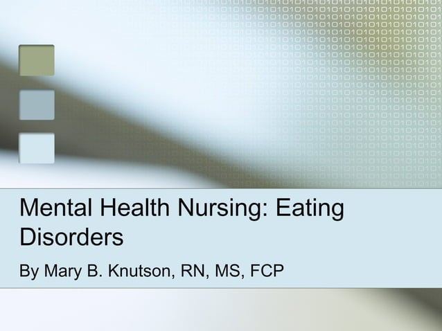 Mental health eating disorders | PPT