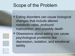 Mental health eating disorders | PPT