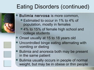 Mental health eating disorders | PPT