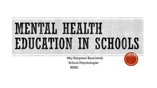 Mental health education in schools.PPTppt | PPT